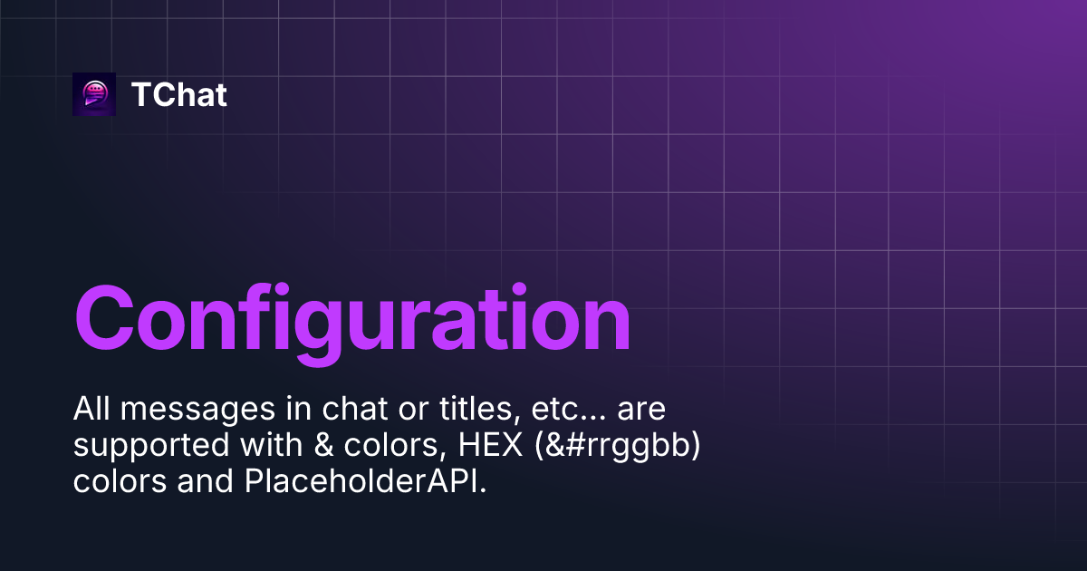 Configuration | TChat