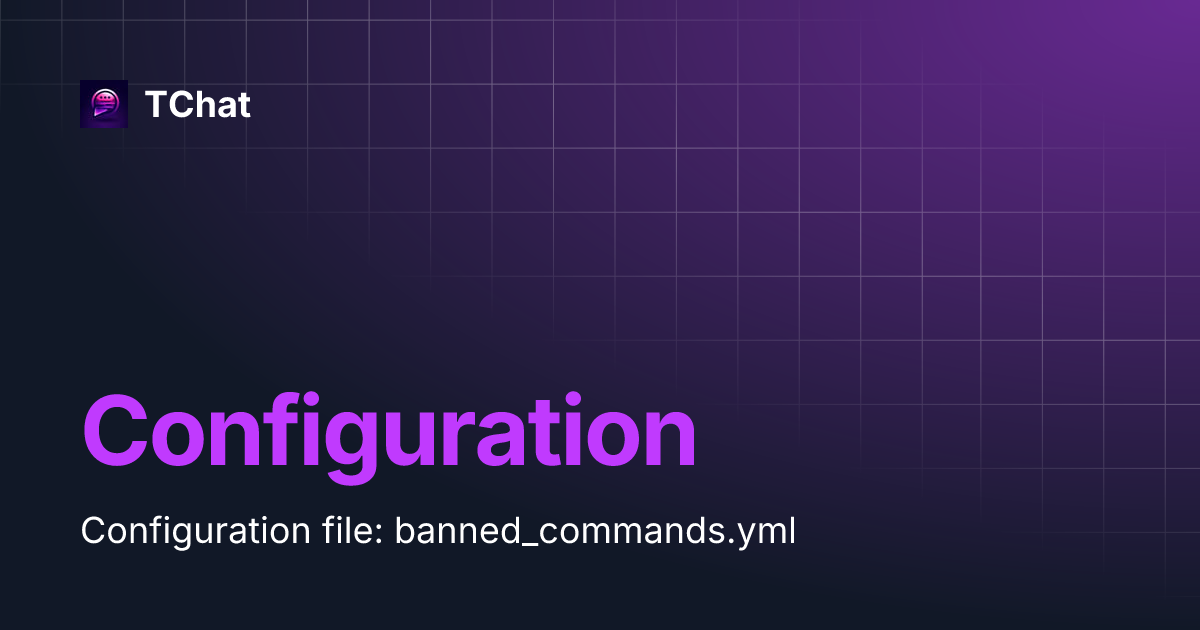 Configuration | TChat