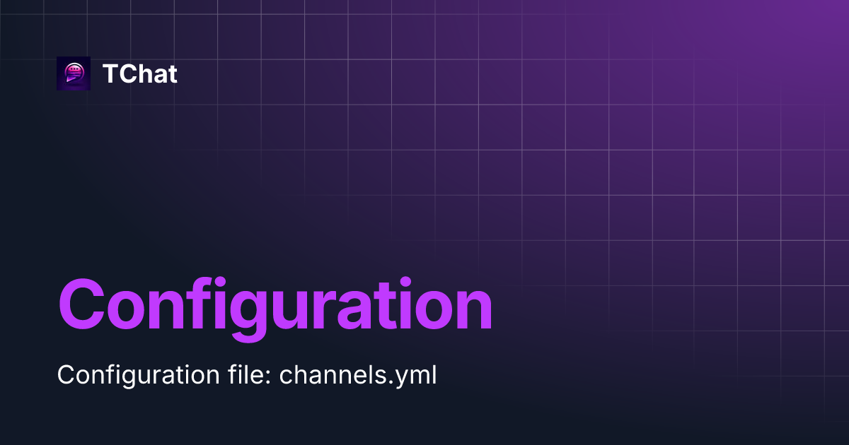 Configuration | TChat